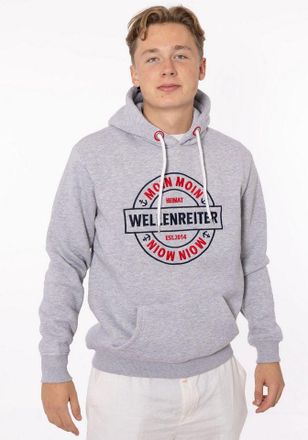 Zwillingsherz Hoodie Wellenreiter mit Fronttaschen und Kordel