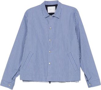sacai Homme, Vestes, Bleu, Taille: XL Poplin Blouson