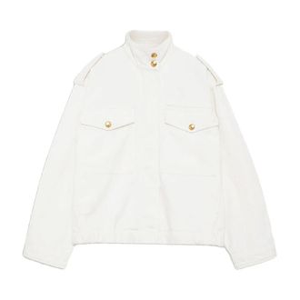 Anine Bing Audrey Jacke Ivory Oversize mit Kn&ouml;pfen - - Jackets - Damen - Beige - S