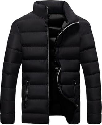 ORANDESIGNE Doudoune Homme Hiver Chaud Veste Matelassée Warm Confortable Col Roulé Outwear avec Zippé Poche Manteau Blouson Unisexe Veste Moto Chauffante Slim Fit