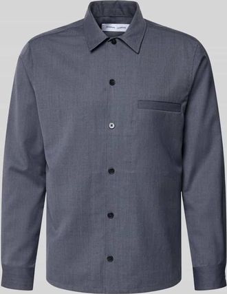 Sams&oslash;e & Sams&oslash;e Regular Fit Hemdjacke aus Woll-Mix Modell Sadamon