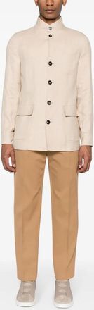 Ermenegildo Zegna Linen-Blend Shirt Jacket - Beige