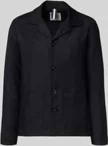 Profuomo Regular Fit Hemdjacke aus Schurwolle mit Reverskragen