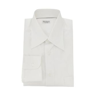 Brunello Cucinelli Baumwollhemd - - Shirts - Herren - Wei&szlig; - M