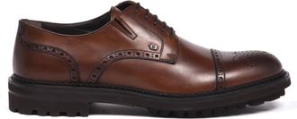 Baldinini Chaussure &agrave; lacets en cuir - Homme - Chaussures - Brun - Taille: 44 EU