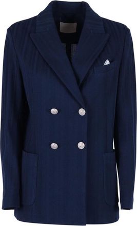 Circolo 1901 Homme, Vestes, Bleu, Taille: 3XS Giacca Doppio Petto