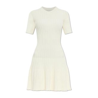 Ami Femme, Robes, Beige, Taille: 40 FR Knit Mini Godet Dress
