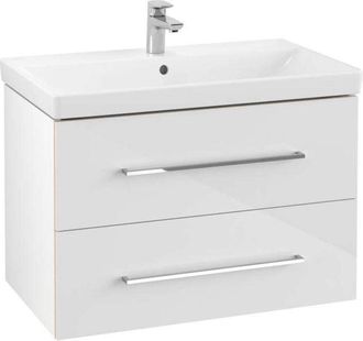 Villeroy & Boch Avento - Waschtischunterschrank, 78x51x45 cm, 2 Ausz&uuml;ge, Crystal White A89100B4