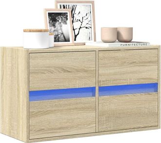 vidaXL Vidaxl - TV-Wandschrank mit LED-Beleuchtung Sonoma-Eiche 80x31x45 cm