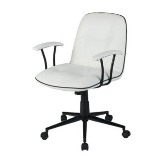 Giantex Ergonomischer B&uuml;rostuhl, h&ouml;henverstellbarer Arbeitsstuhl mit Rollen & Kippfunktion, Drehstuhl mit gepolsterten Armlehnen, belastbar bis 112 kg, f&uuml;r Ho