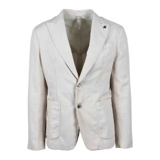 Alessandro Dell'Acqua Homme, Vestes, Beige, Taille: M Veste souple avec fermeture boutonnée