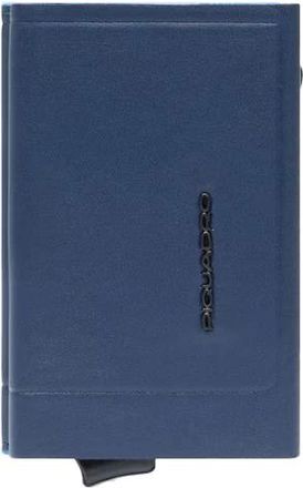 Piquadro Homme, Accessoires, Bleu, Taille: ONE Size Portefeuille compact avec porte-cartes pop-up, porte-monnaie et protection Rfid