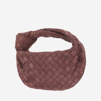 Bottega Veneta Womens Shoulder Bag Jodie Mini Brown Suede