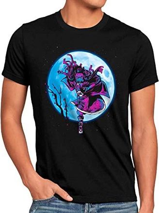 style3 Nezuko Moonshine T-Shirt Homme Demon Anime Japan Manga, Taille:3XL