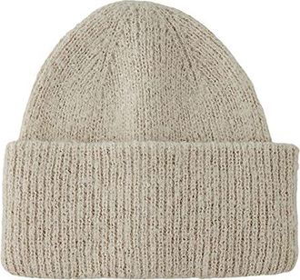 Pieces PCPYRON Noos BC Bonnet tricot&eacute; &agrave; Capuche pour Femme Motif Lurex Argent&eacute; Taille Unique