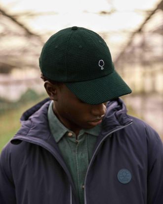 Faguo Casquette en velours vert sapin