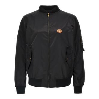Valentino Garavani Logo Bomberjacke - - Jackets - Herren - Schwarzk - M