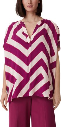 Comma Viskosebluse mit Raffung