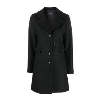 Fay Einreihiger Mantel - - Coats - Damen - Schwarzk - M