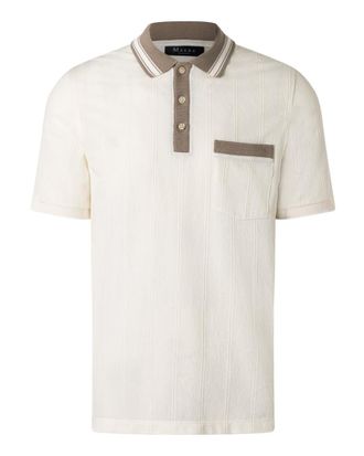 Maerz Leichtes Poloshirt in strukturiertem Retro-Look in