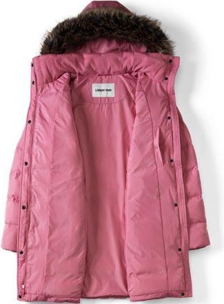 Lands End Daunenmantel mit Kapuze, Damen, Größe:40-42 regular, Pink, Polyester, by Lands End