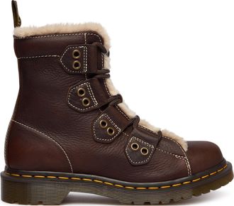 Dr. Martens Schn&uuml;rschuhe Dr. Martens 1460 Lace To Toe Fur Lined DM41417200 Braun