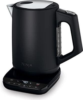 Ninja Wasserkocher Perfect Temperature, 1,7L, LED-Anzeige, Wasserkocher mit Schnellkoch-Funktion und verschiedenen Temperatureinstellungen, Mattschwarz KT20
