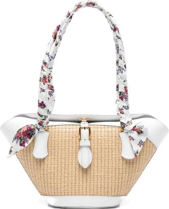 Dolce & Gabbana Femme, Sacs, Beige, Taille: ONE Size Sac cabas en paille tress&eacute;e avec d&eacute;tails floraux