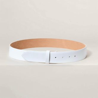 Reptiles House 40 mm nahtloser Ledergürtel - Weiß