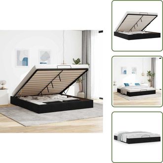 vidaXL The Living Store - vidaXL Ottoman-Bett ohne Matratze Schwarz 180x200 cm Samt