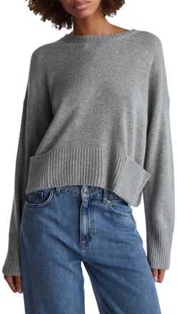 Benetton Damen Maglia G/C M/L 126wd10e4 Pullover, grau, S