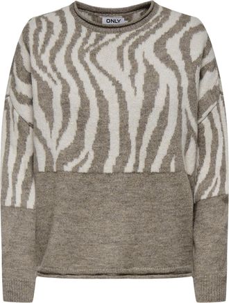 Only Onljade Animal Ls O-Neck KNT Noos