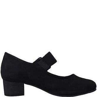 Jana Escarpins à Lanières avec Fermeture Velcro Vegan, Noir (Noir), 40 EU