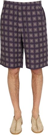 Needles Check Print Bermuda Shorts - Beige