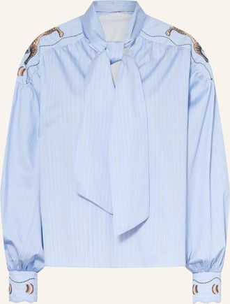 IVI Collection Ivi Collection Blusenshirt Mit Abnehmbarer Schluppe blau