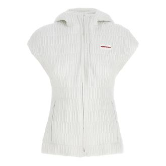 Ferragamo Kapuzenweste - - Jackets - Damen - Wei&szlig; - M