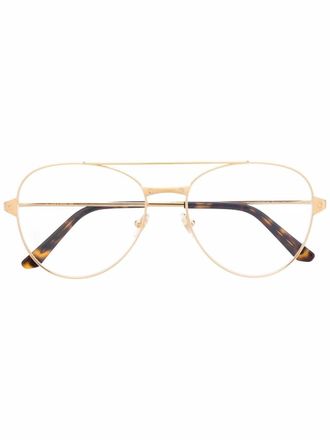 Cartier lunettes de vue &agrave; monture pilote - Or