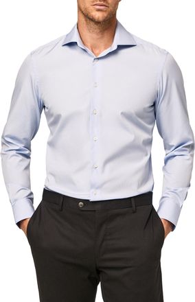 Hackett Hackett Clothing Herren Poplin Single Cuff Businesshemd, Blau (Sky), 16.5(UK)