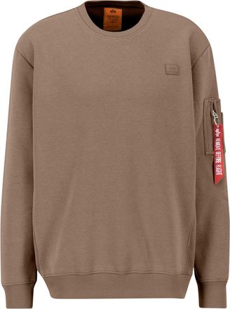 Alpha Industries Herren X-fit Label Sweater Sweatshirt, Taupe, Large