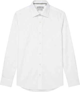 Michael Kors Homme, Chemises, Blanc, Taille: 5XL Dobby Engineerd Modern Fit Shirt