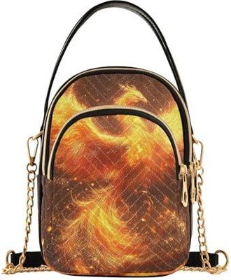 Mnsruu Sac à bandoulière pour femme Phoenix Red Wing Fire Sling Sac à dos Sac à main Petit sac à bandoulière Sac de poitrine avec sangle réglable