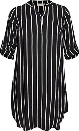 Kaffe Curve Plus-Size Womens Dress Mid-Thigh Length V-Notch Neck Casual Fit