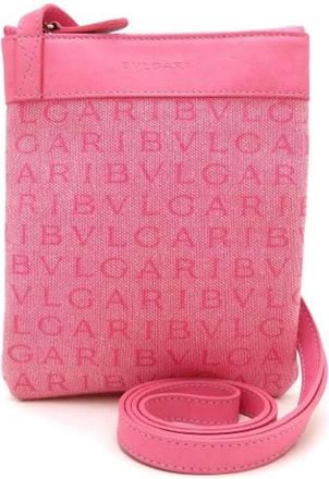 Bulgari Pre-owned Sac bandouli&egrave;re Logomania - Femme - Pre-owned - Rose - Taille: ONE Size