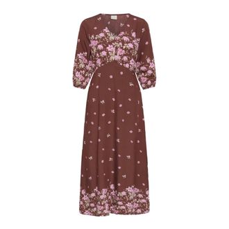 Kaffe Femme, Robes, Brun, Taille: 36 FR Robe Mi-longue