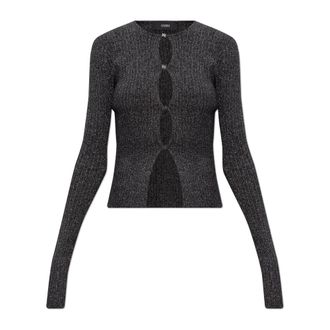 Amiri Metallic Thread Cardigan - - Knitwear - Damen - Schwarzk - M
