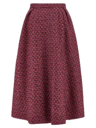 Alessandra Rich Womens Multicolor Polyamide Midi Skirt