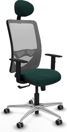 Piqueras y Crespo Call Center Zulema Stuhl mit 1D-Armen, h&ouml;henverstellbarer Lendenwirbelst&uuml;tze und festem Kopfteil, ausgestattet mit 3 Positionen und Schneidschaum, Gra