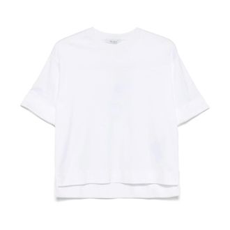 Max Mara Femme, Tops, Blanc, Taille: 38 FR Maser Cotton T-Shirt