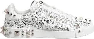 Dolce & Gabbana Homme, Chaussures, Blanc, Taille: 41 EU Baskets Blanches &agrave; Clous Basses