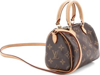 Louis Vuitton Speedy Bandouliere Bag Monogram Canvas Nano crossbody bag - Marron